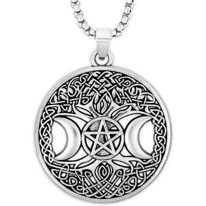 Jewelry | Wiccan Antique Tree Of Life Pentacle Pentagram Medallion ...